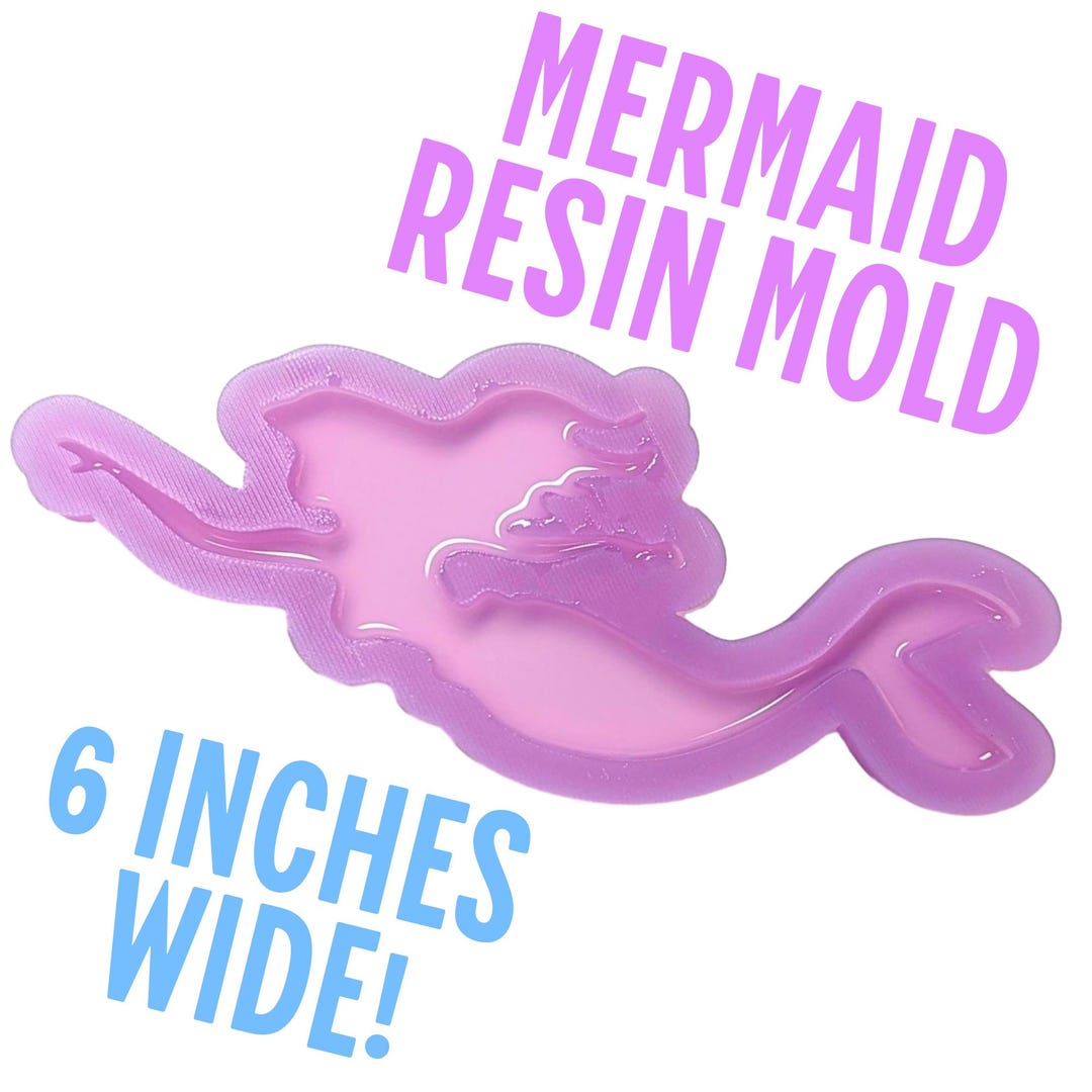 6" Mermaid Resin Mold, Ocean Theme Silicone Mold, Mermaid Mold for ...