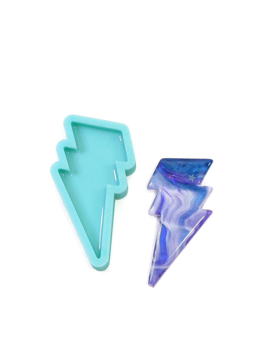 Domed Lightning Bolt Mold - Make Your Own Bolt Keychain or Pendant ...