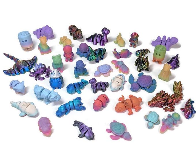 Mini Toy Mystery Pack! Fidget Toy Bundle With Animals and More, 3D ...