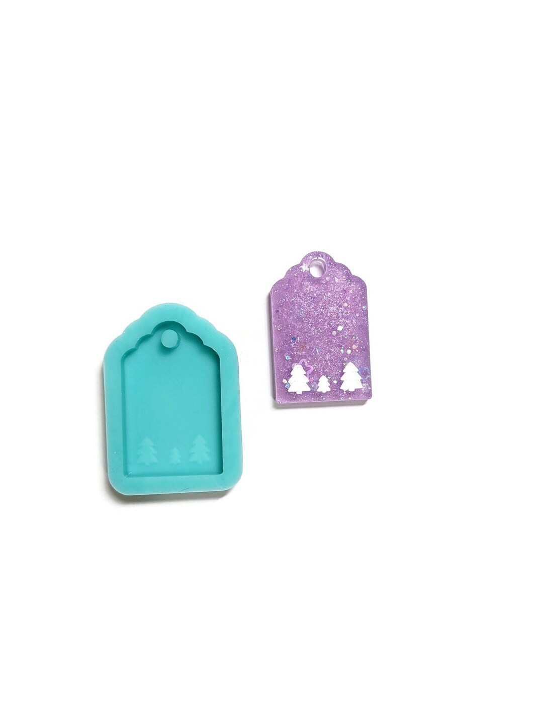 Mini Christmas Tag Resin Mold - Make Your Own Xmas Tag Mold - Engraved ...