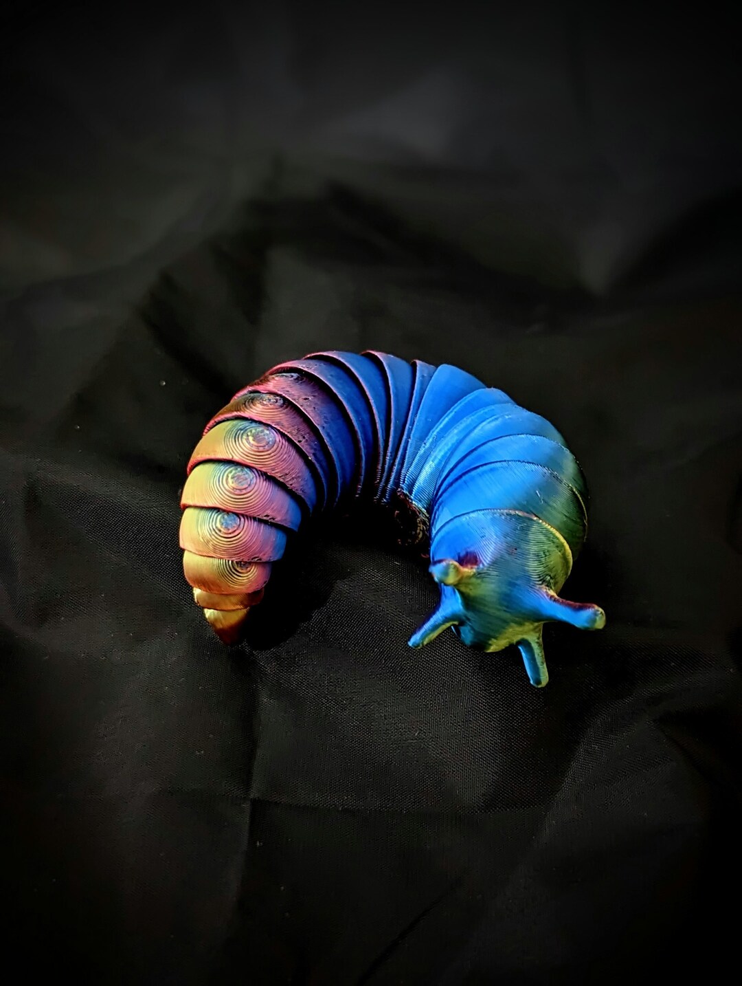 Ziggy the Flexible Fidget Toy Articulated Slug With Rainbow - Etsy