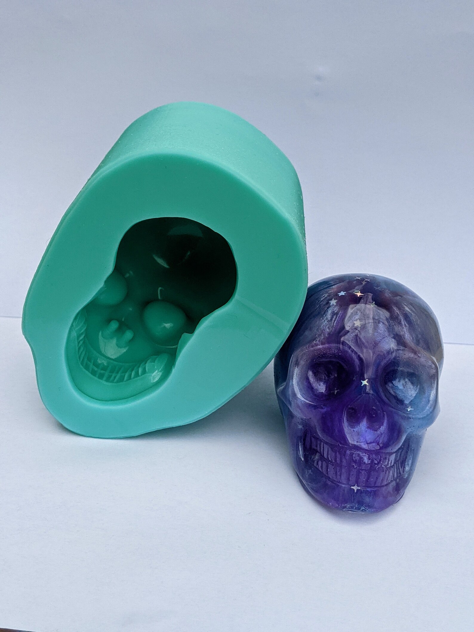 Large Realistic Skull Resin Mold Shiny Human Skull Silicone | Etsy