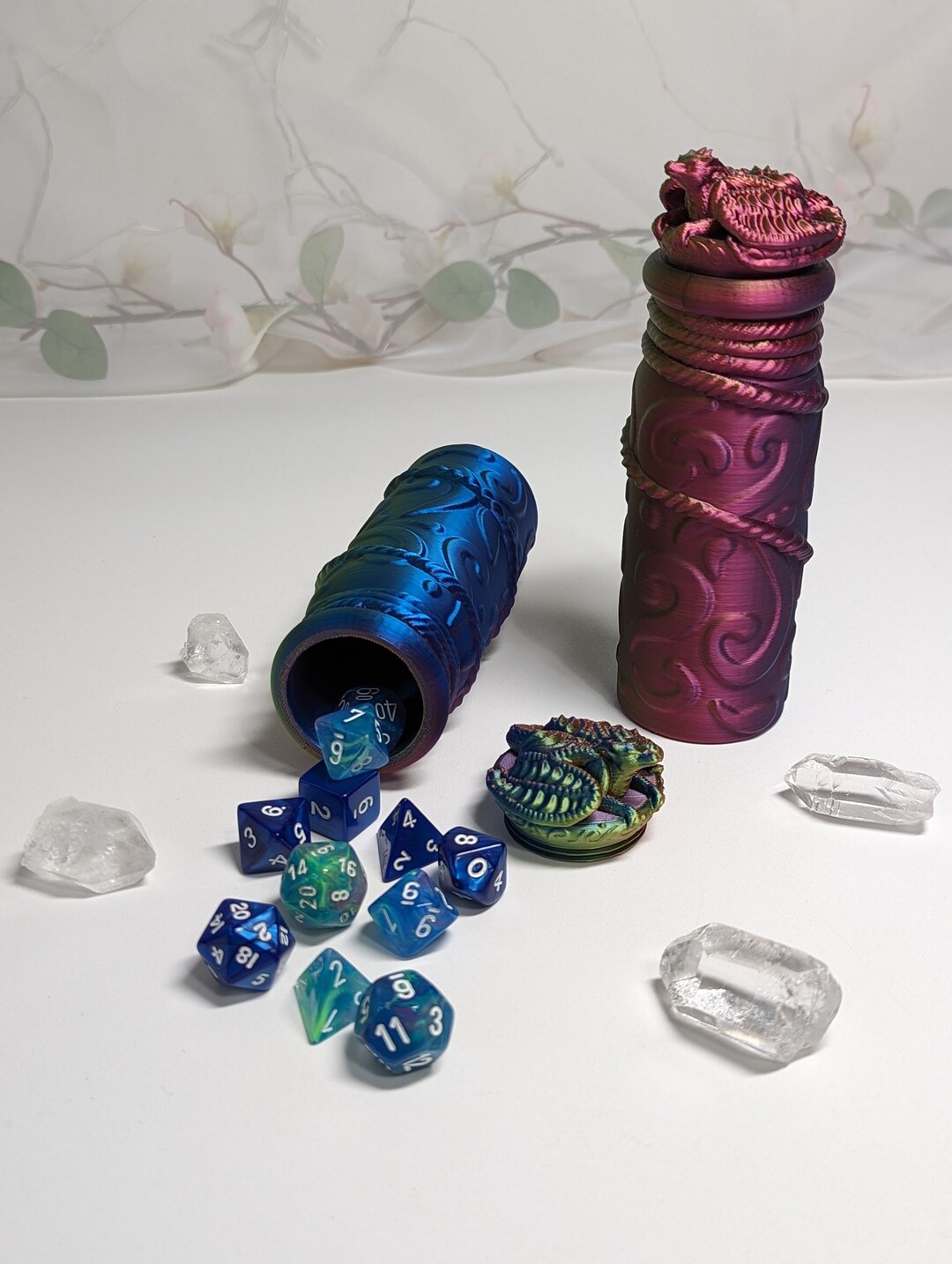 Rainbow Dragon Dice Vault Dnd Dice Storage Vial Great Gift for D&D ...
