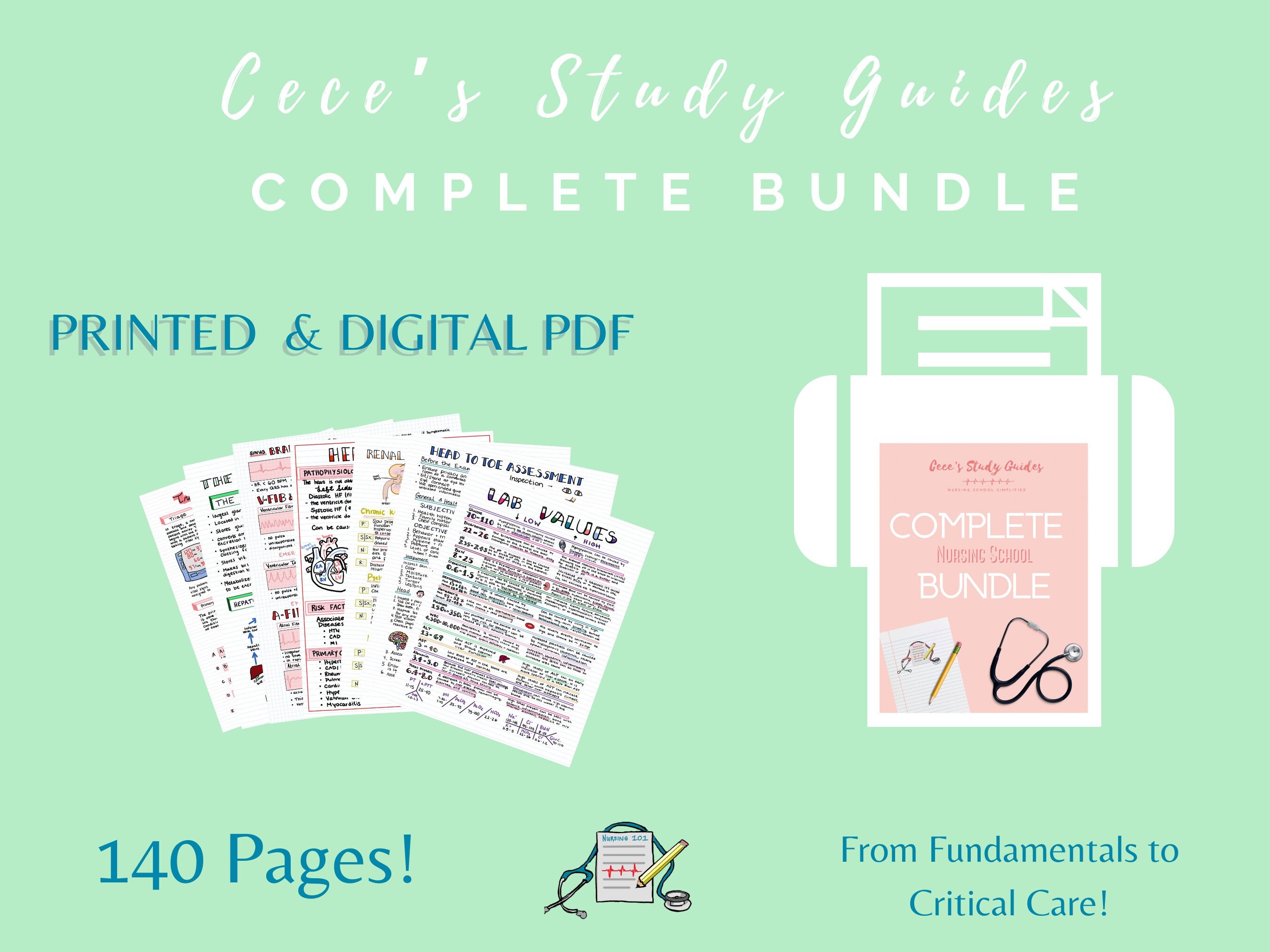 PRINTED DIGITAL - Complete Study Guide Bundle - Includes Physical copy ...