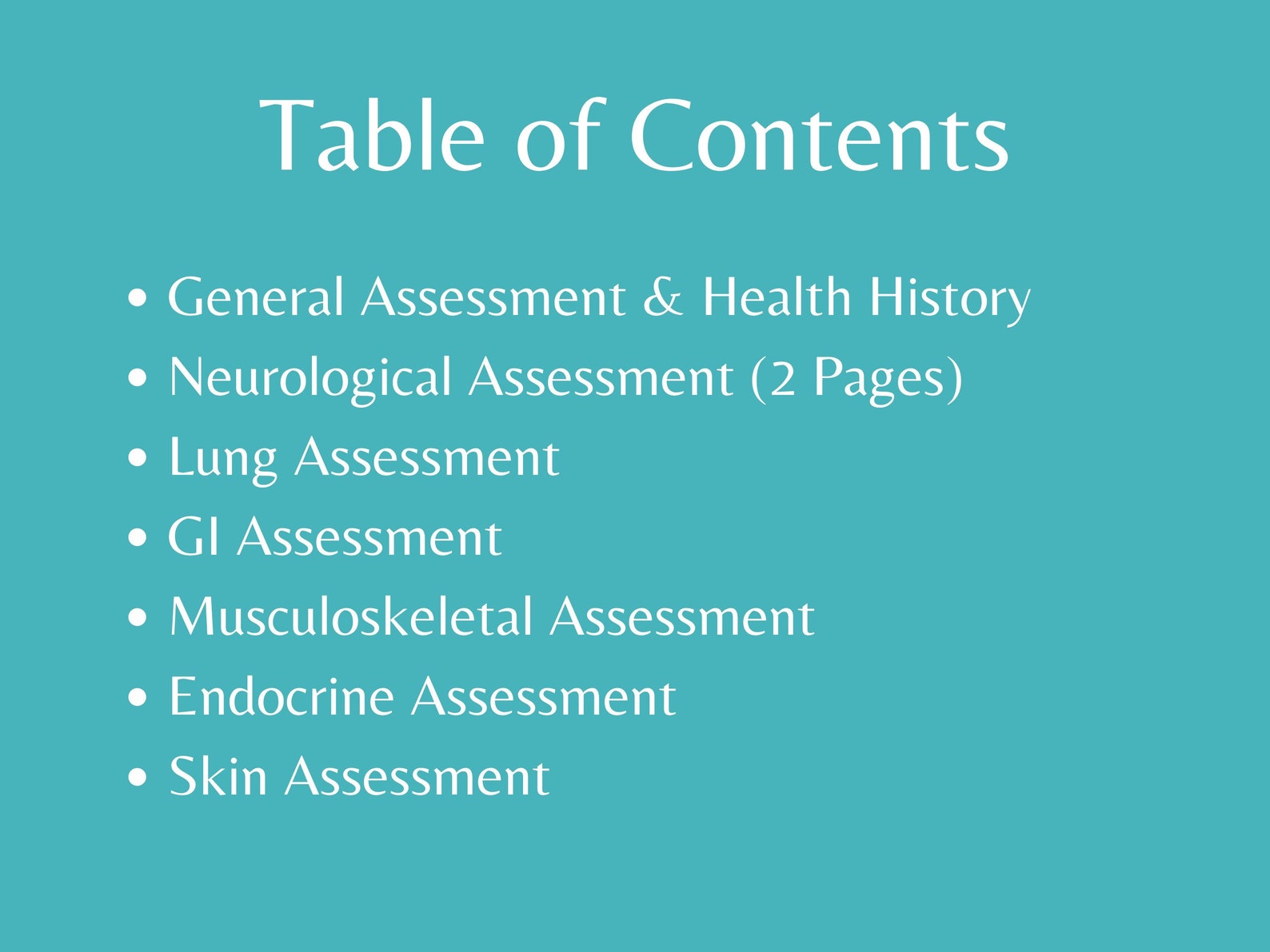 Health Assessment Bundle ™ Nursing School Notes to Help Pass - Etsy