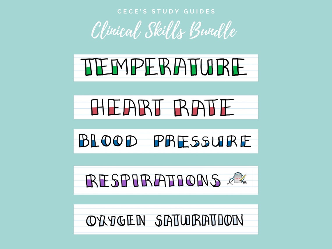 Vital Signs - Nursing Notes and Study Guides by Cece - Etsy