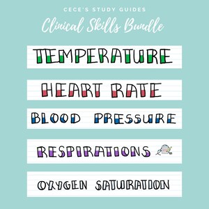 Vital Signs - Nursing Notes and Study Guides by Cece - Etsy