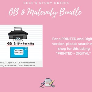 OB & Maternity Bundle ~ Nursing School ~ NCLEX Notes ~ Cece’s Study ...