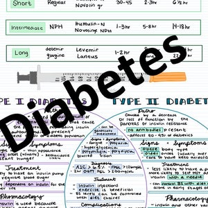 Diabetes Nursing Study Guide - Cheat Sheet Notes for RN and LPN ...