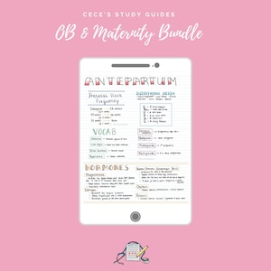 OB & Maternity Bundle ~ Nursing School ~ NCLEX Notes ~ Cece’s Study ...