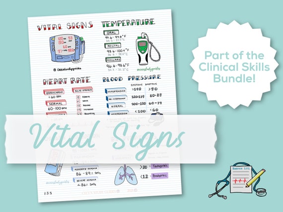 Vital Signs Nursing Notes and Study Guides by Cece - Etsy