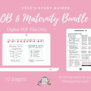 OB & Maternity Bundle ~ Nursing School ~ NCLEX Notes ~ Cece’s Study ...