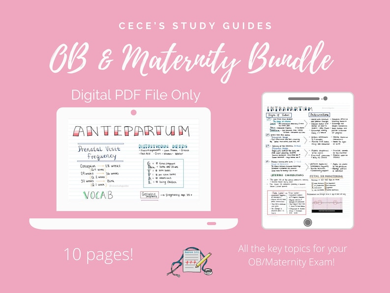 OB & Maternity Bundle ~ Nursing School ~ NCLEX Notes ~ Cece’s Study ...