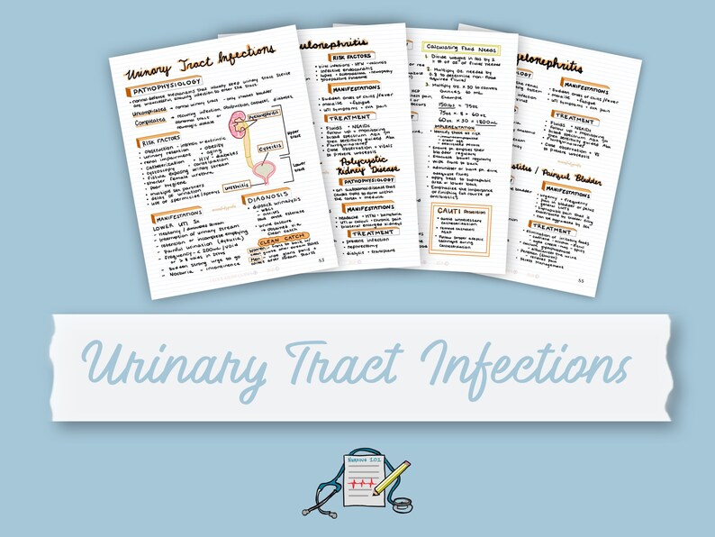 Urinary Tract Infections Nursing Study Guide Med-surg Cheat - Etsy