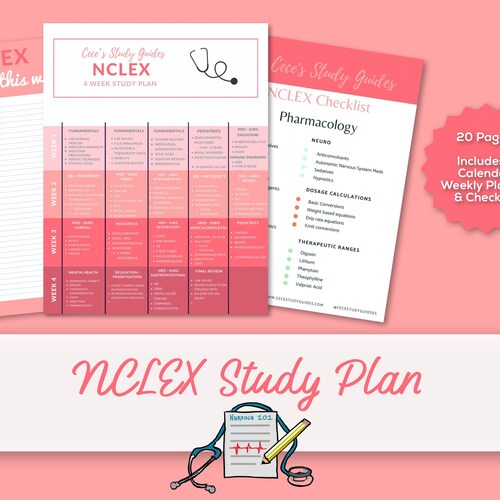 NCLEX-RN 30 Day Master Study Plan saunders 8th Edition & - Etsy