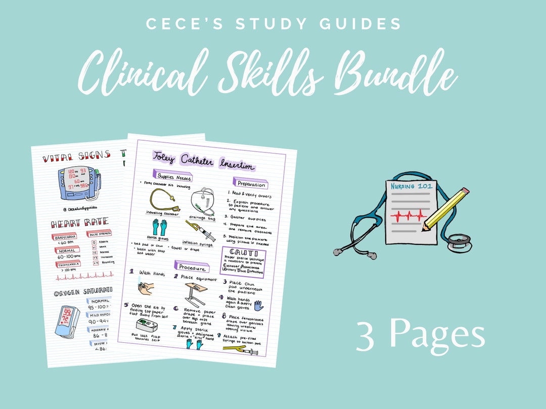 Clinical Skills Bundle - 3 Pages - Etsy