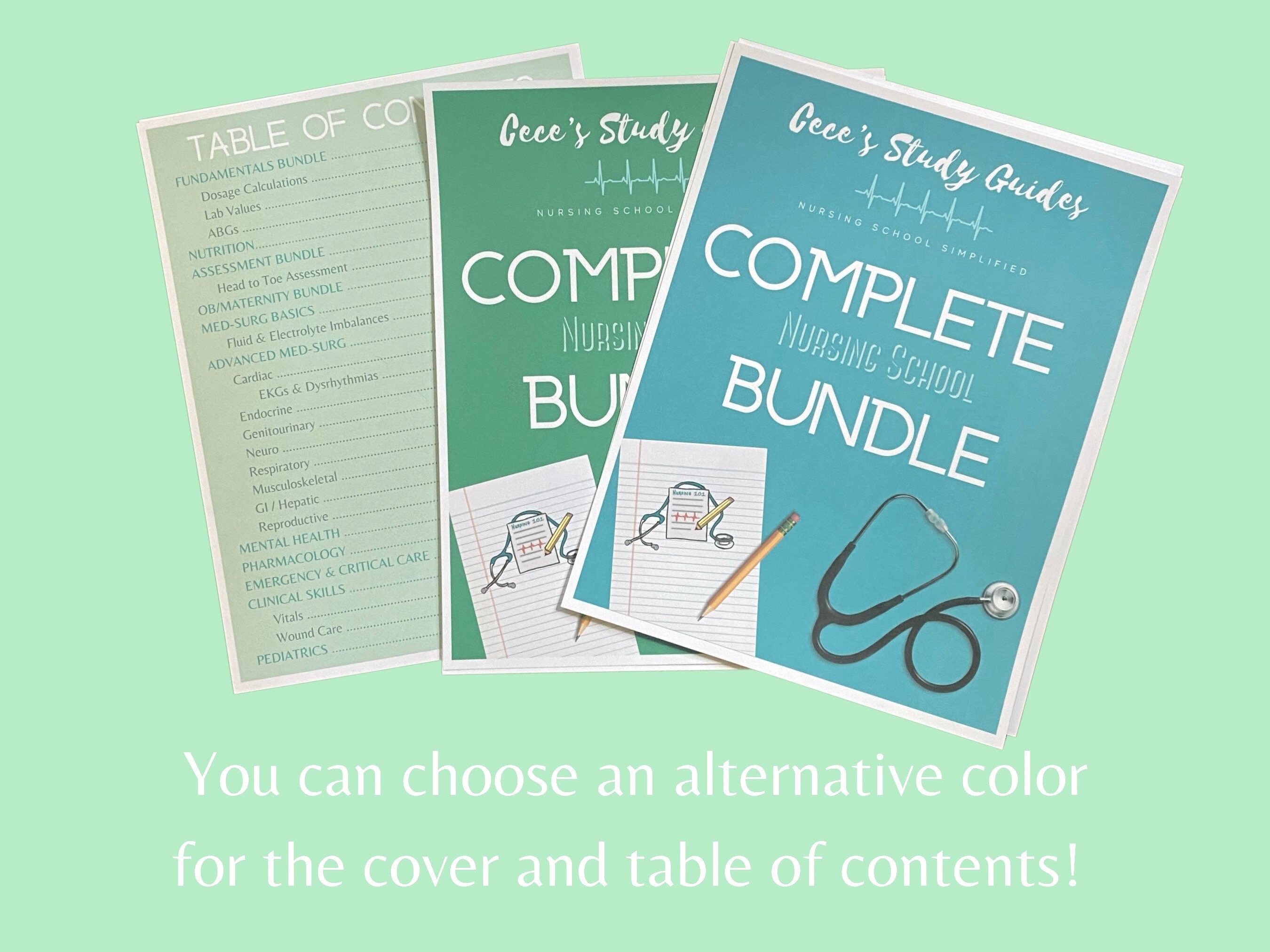Printed Digital - Complete Nursing Study Guide Bundle - Includes