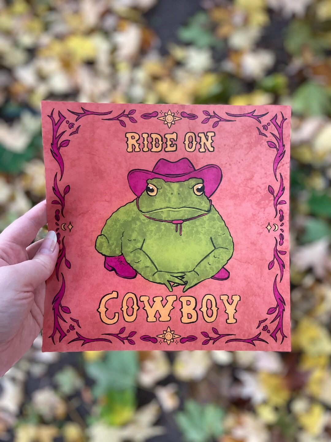 Cowboy Toad Print - Etsy