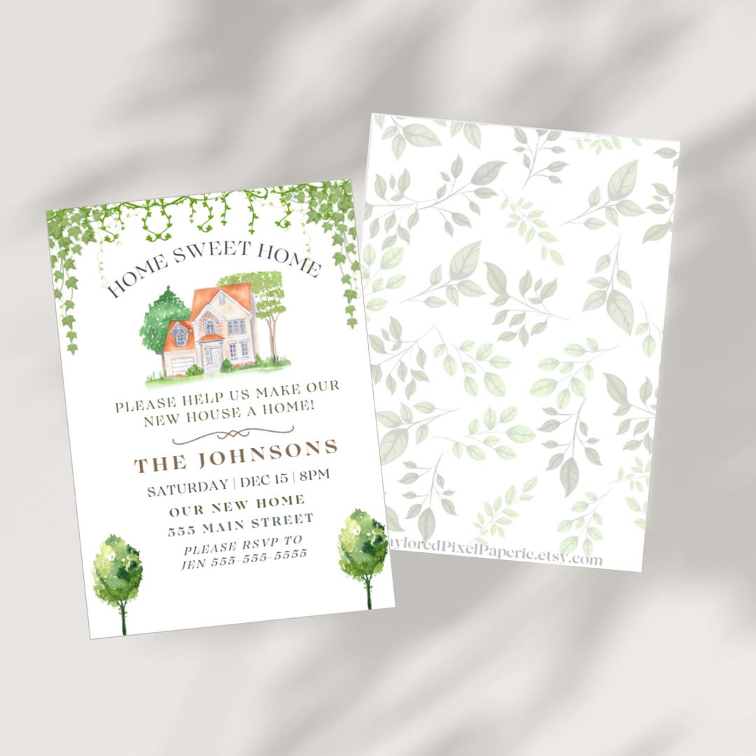 Housewarming Invitation | Home Sweet Home Invite | Housewarming Evite ...