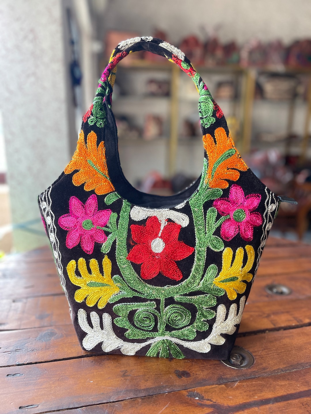 Suzani Bag, Suzani Tote Bag, Suzani Fabric, Tote Bag, Vintage Textile ...