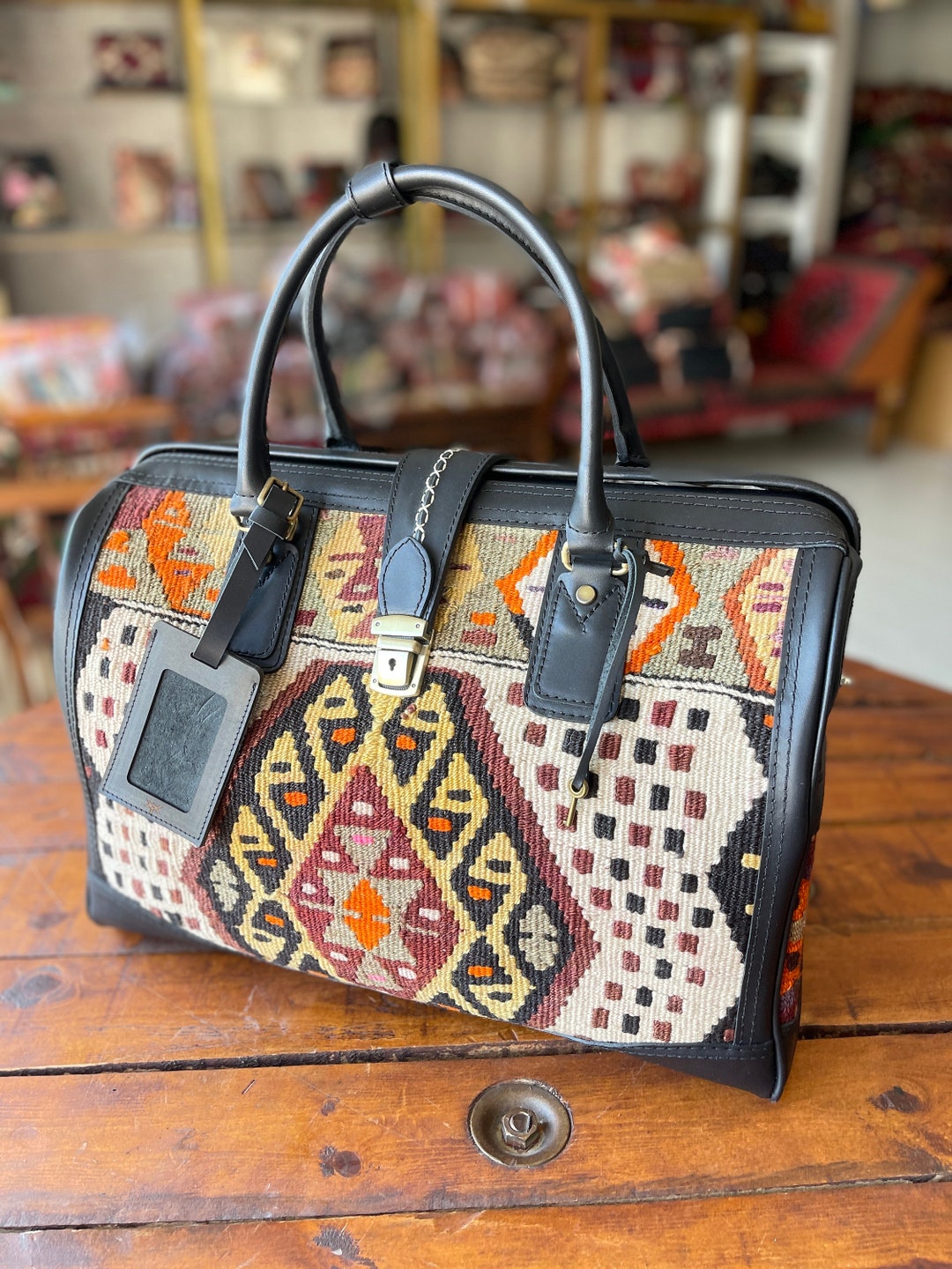 Kilim Travel Bag, Kilim Doctor Bag, Kilim Duffle Bag, Old Kilim and ...