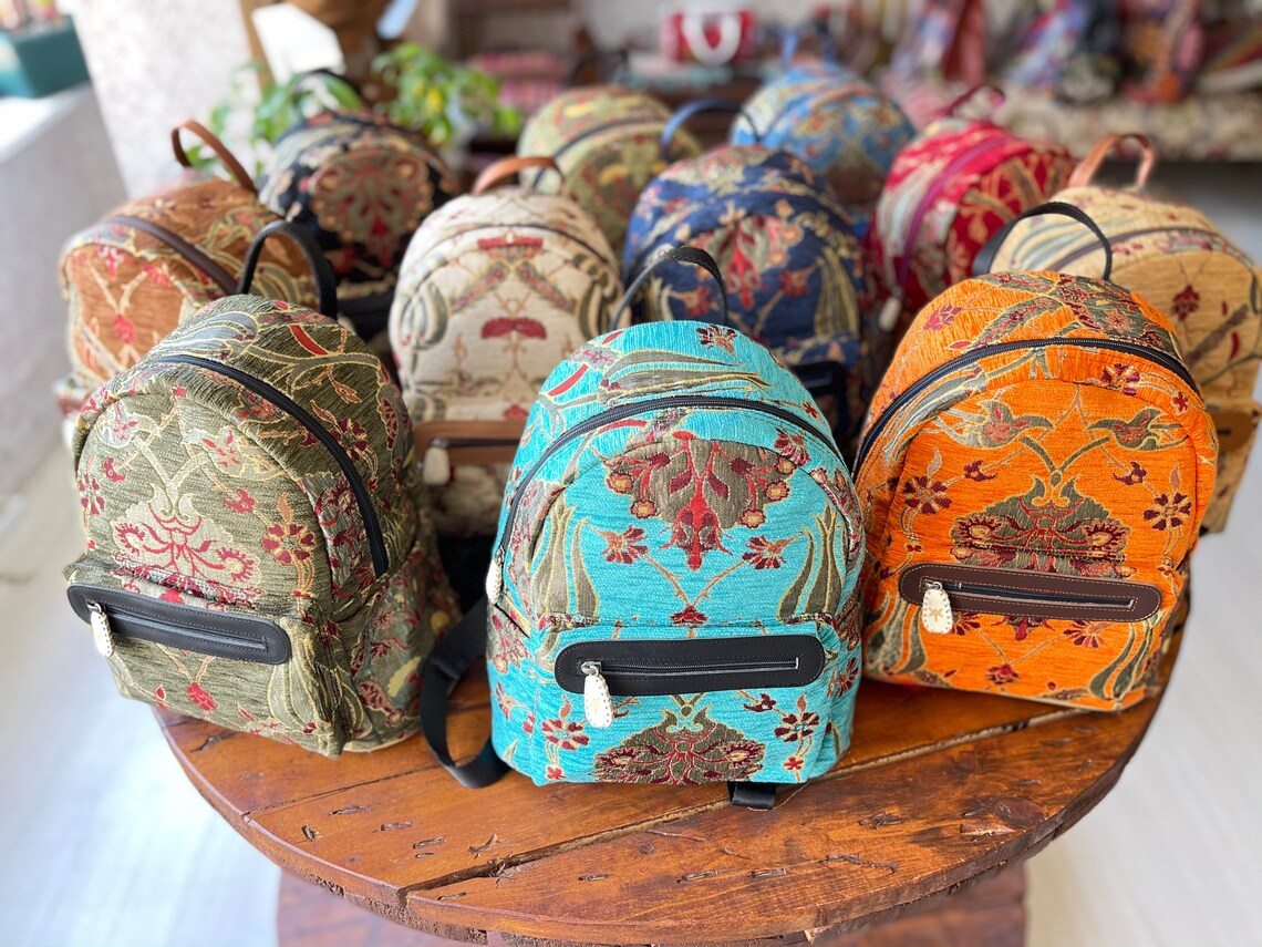 Textile Backpack Backpack Turkish Bag Chenille Bag | Etsy