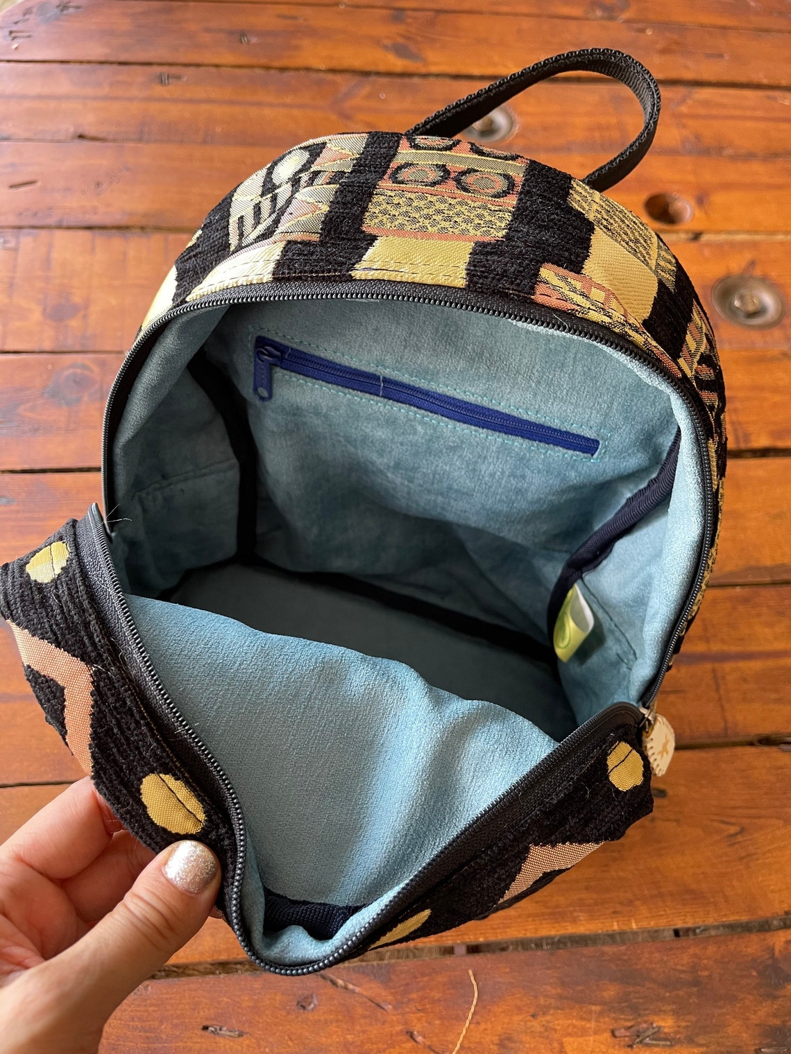 Textile Backpack Backpack Turkish Bag Chenille Bag | Etsy