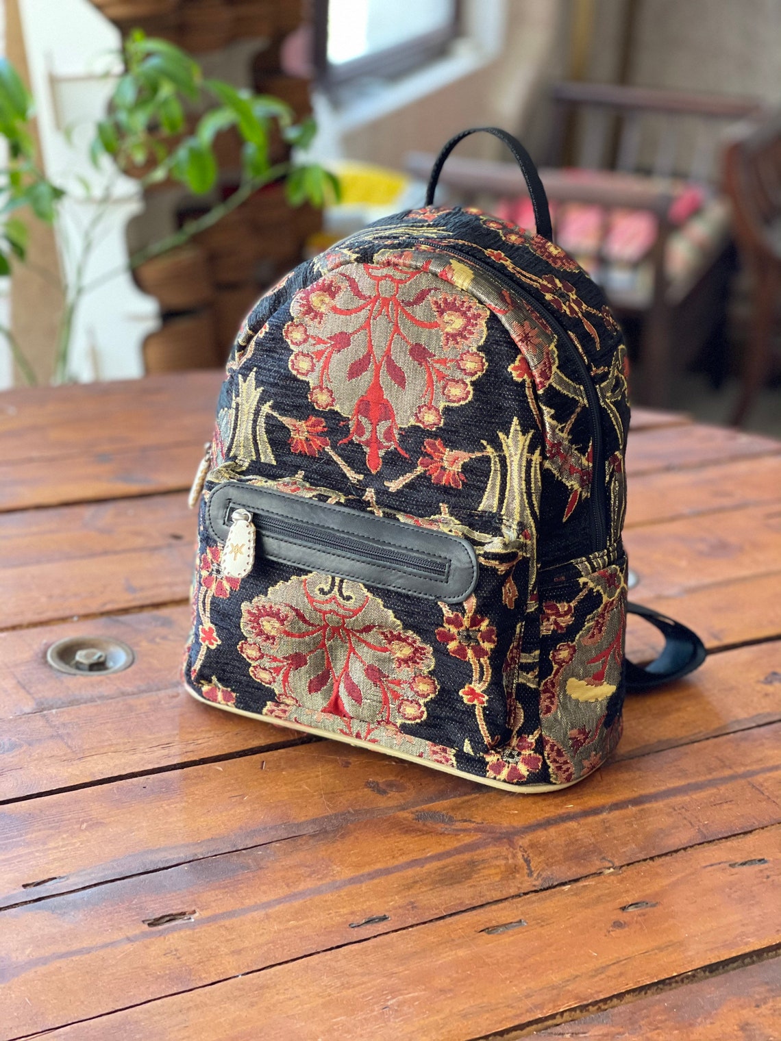 Textile Backpack Backpack Turkish Bag Chenille Bag | Etsy