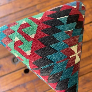Triangle Kilim Ottoman, Kilim Ottoman Stool, Kilim Foot Rest, Beech ...