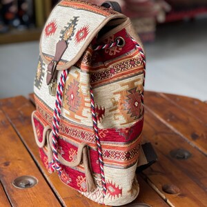 Textile Backpack, Backpack, Turkish Bag, Chenille Bag, Kilim Pattern ...