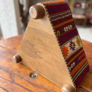 Triangle Kilim Ottoman, Kilim Ottoman Stool, Kilim Foot Rest, Beech ...