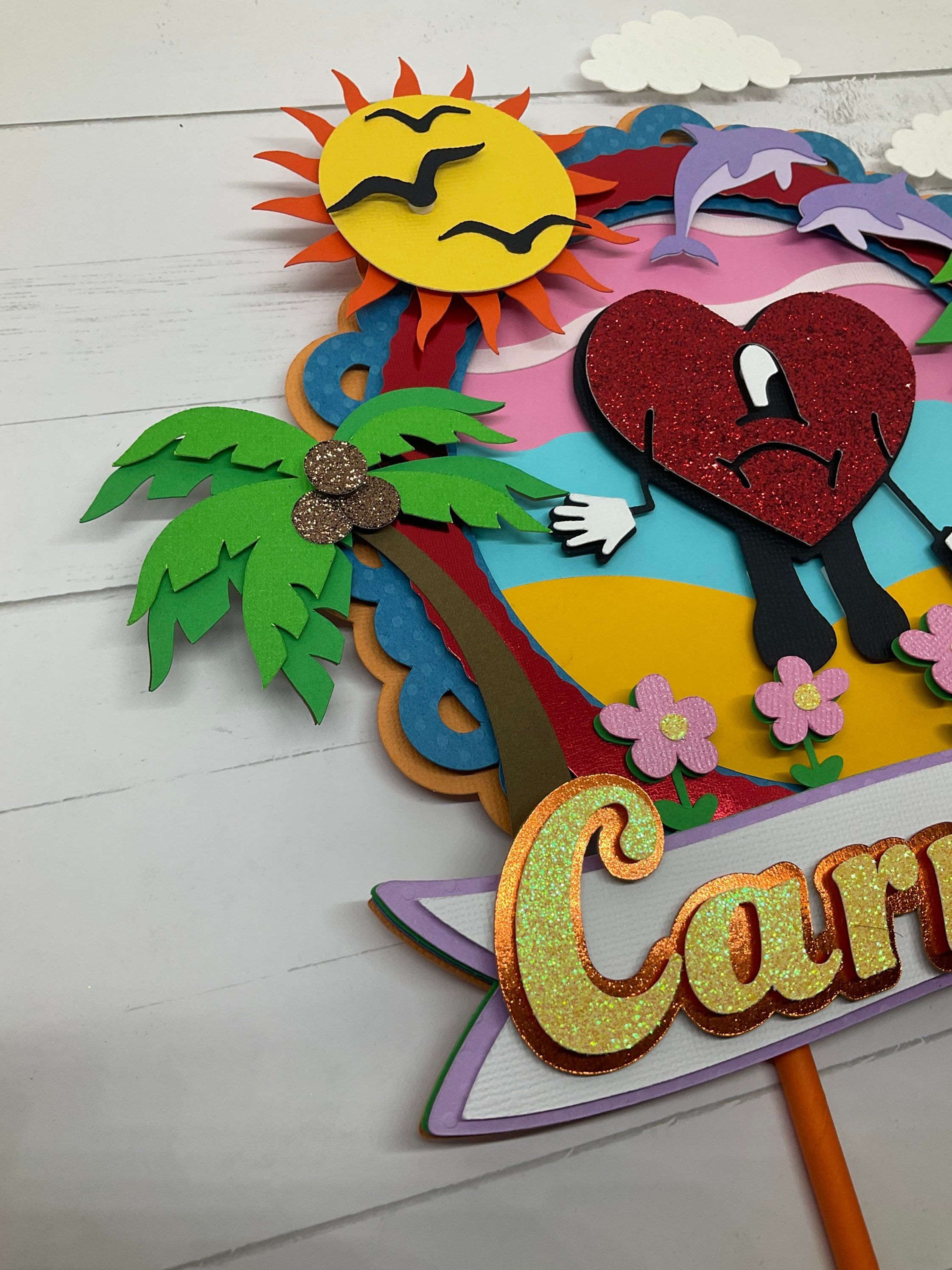 Bad Bunny Verano Cake Topper - Etsy