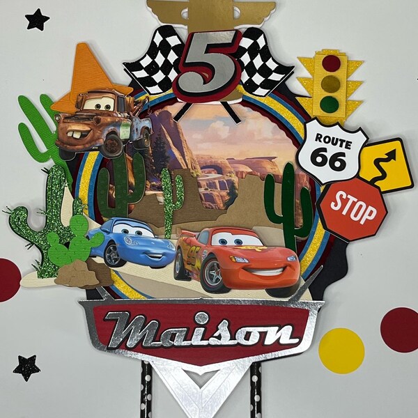 Disneys Cars Cake Topper - Etsy