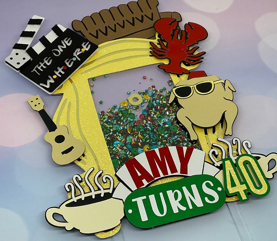 Friends TV Show Birthday Banner and Cake Topper - Etsy