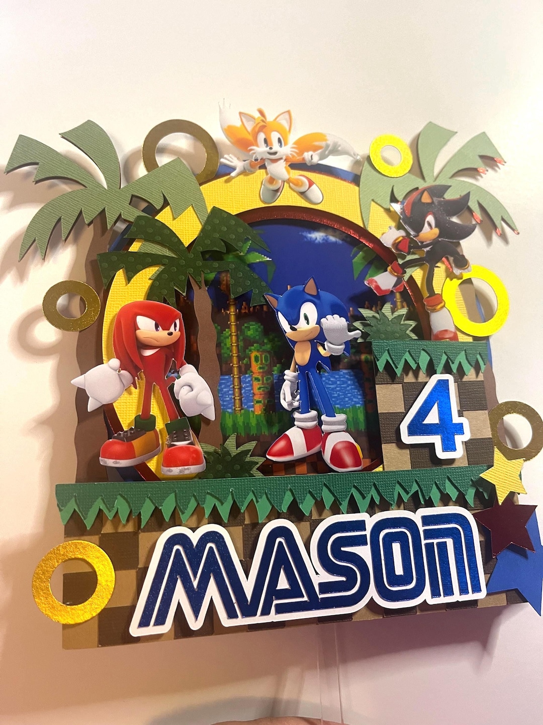 Sonic the Hedgehog Cake Topper - Etsy