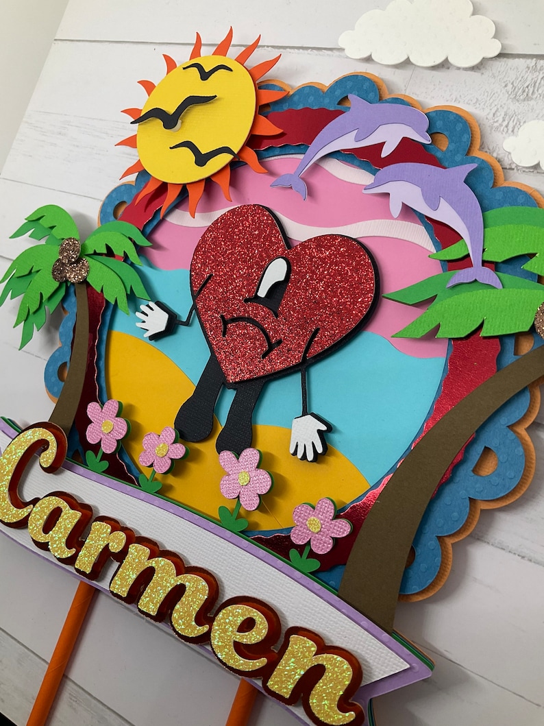 Bad Bunny Verano Cake Topper - Etsy