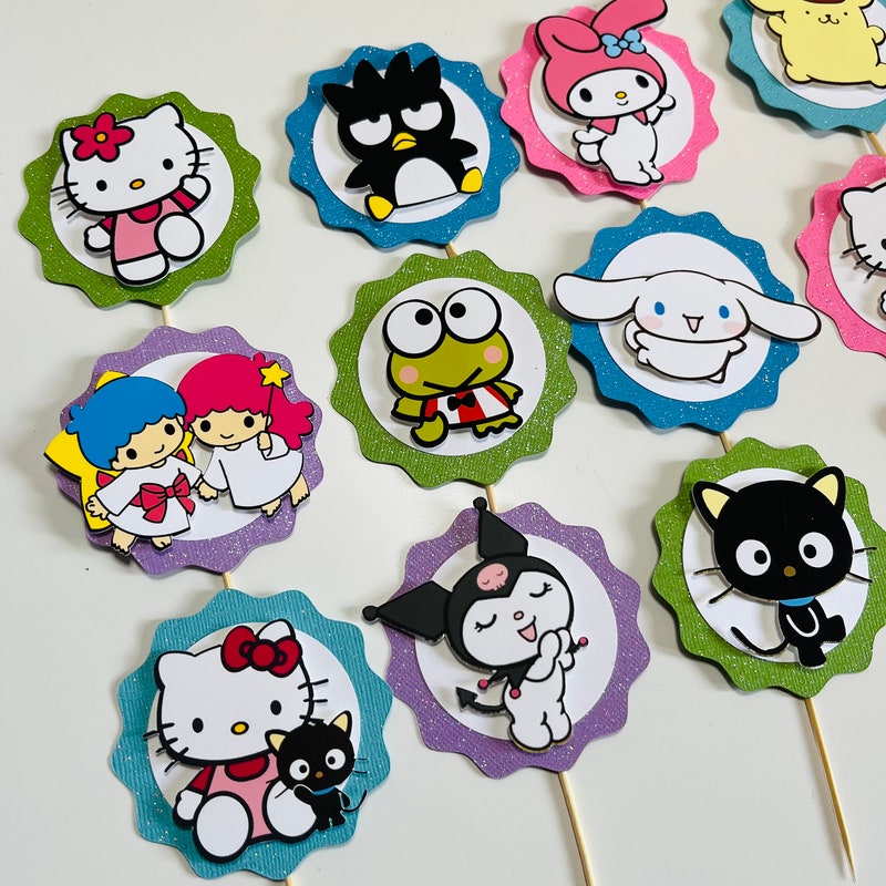 Hello Kittys Cupcake Toppers - Etsy