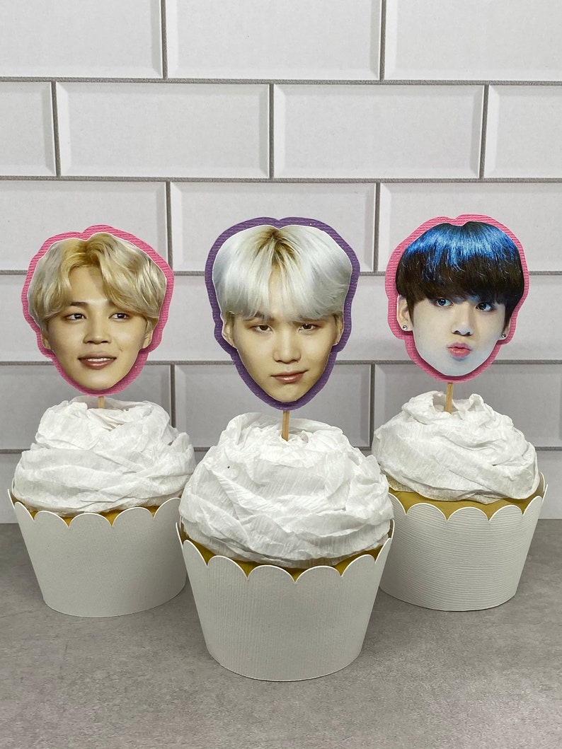 BTS Korean Boy Band Cupcake Toppers - Etsy