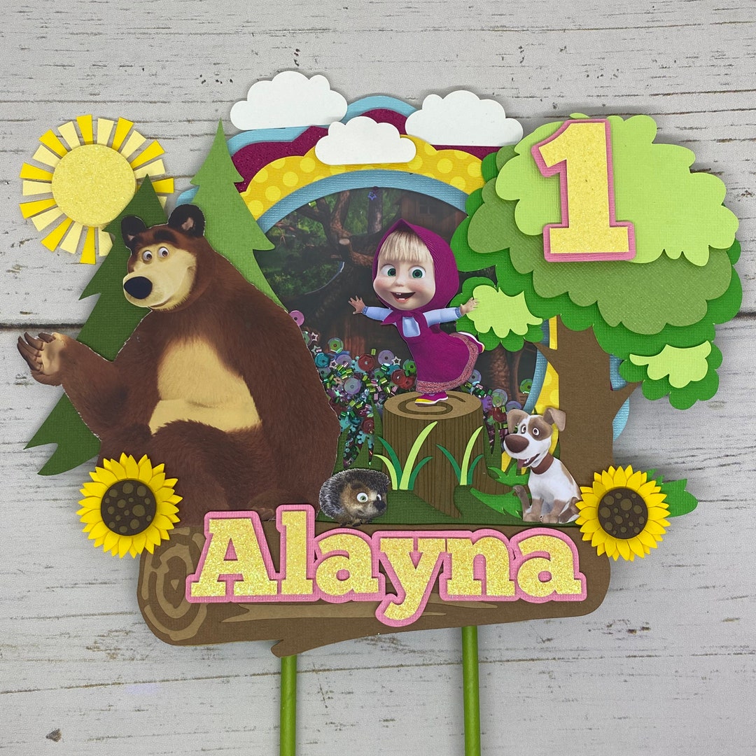 Masha and Bear Cake Topper - Etsy