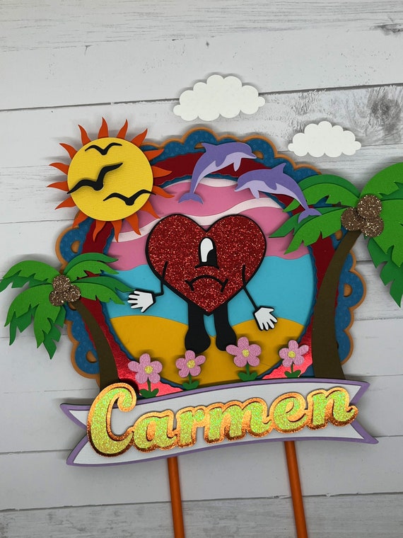 Bad Bunny Verano Cake Topper - Etsy