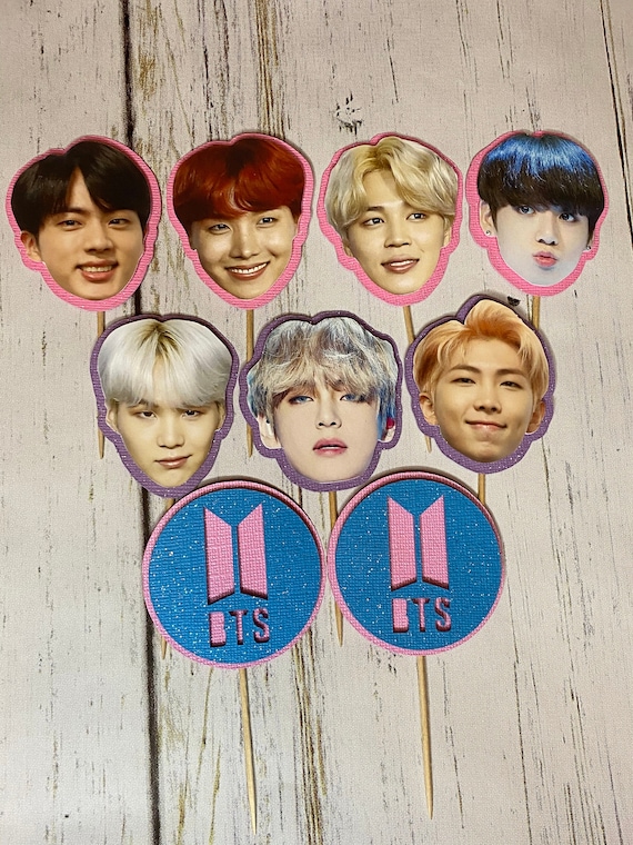 BTS Korean Boy Band Cupcake Toppers - Etsy
