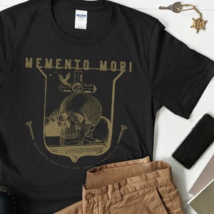 Memento Mori "remember Your Death" Catholic Men's T-shirt - RIP Skull ...