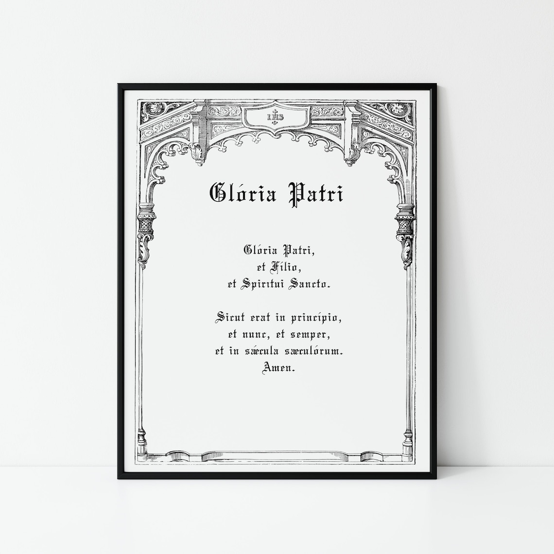 Gloria Patri Traditional Catholic Printable Prayer Latin - Etsy