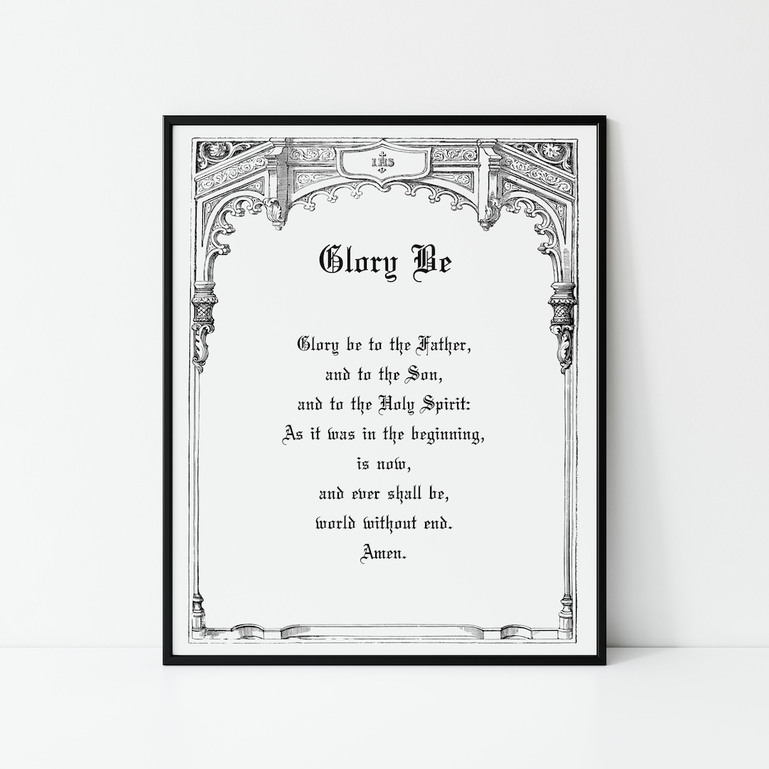 Glory Be Catholic Printable Prayer - Catholic Rosary Prayers ...