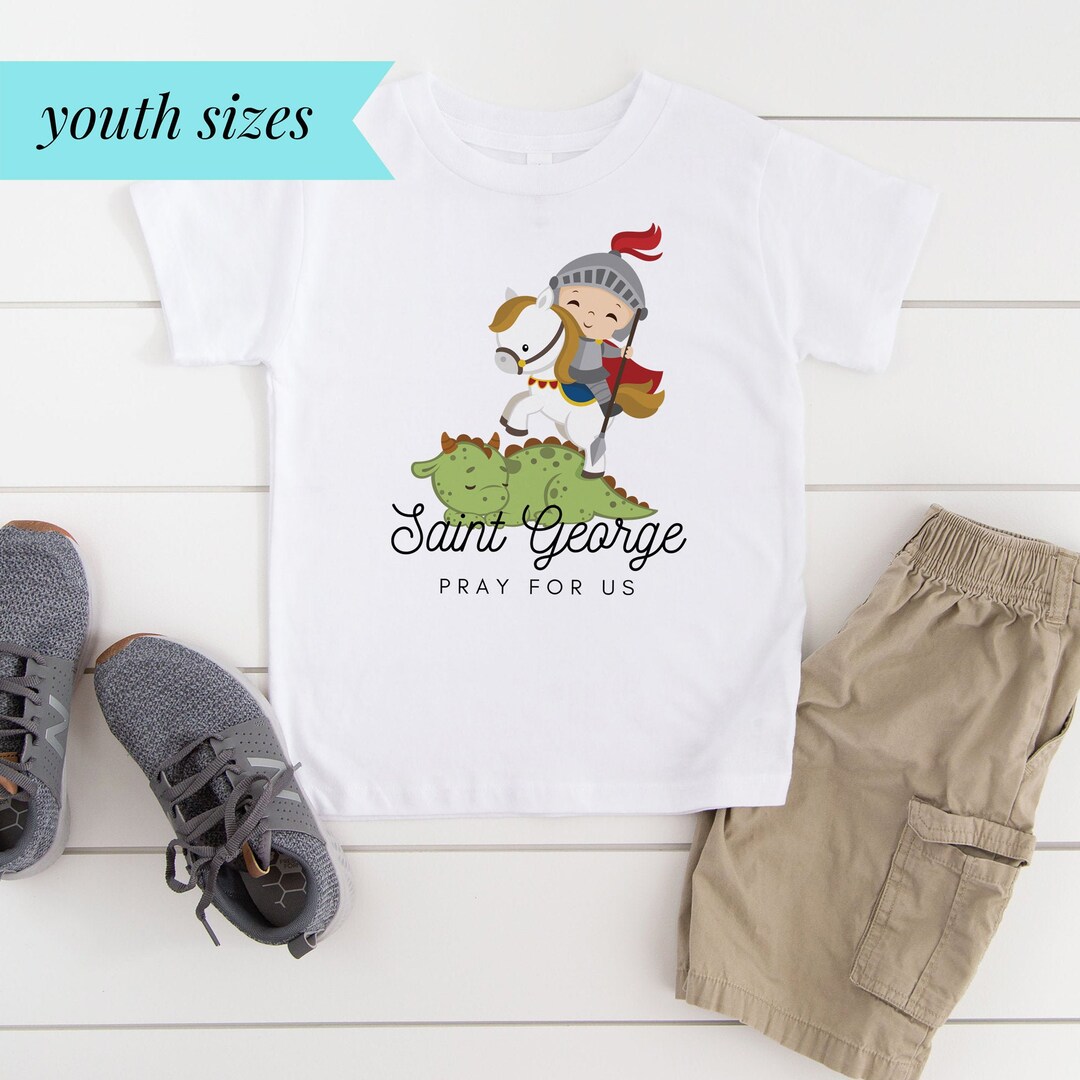 Saint George Pray for Us - Youth/big Kids Short Sleeve Tee (S-XL ...