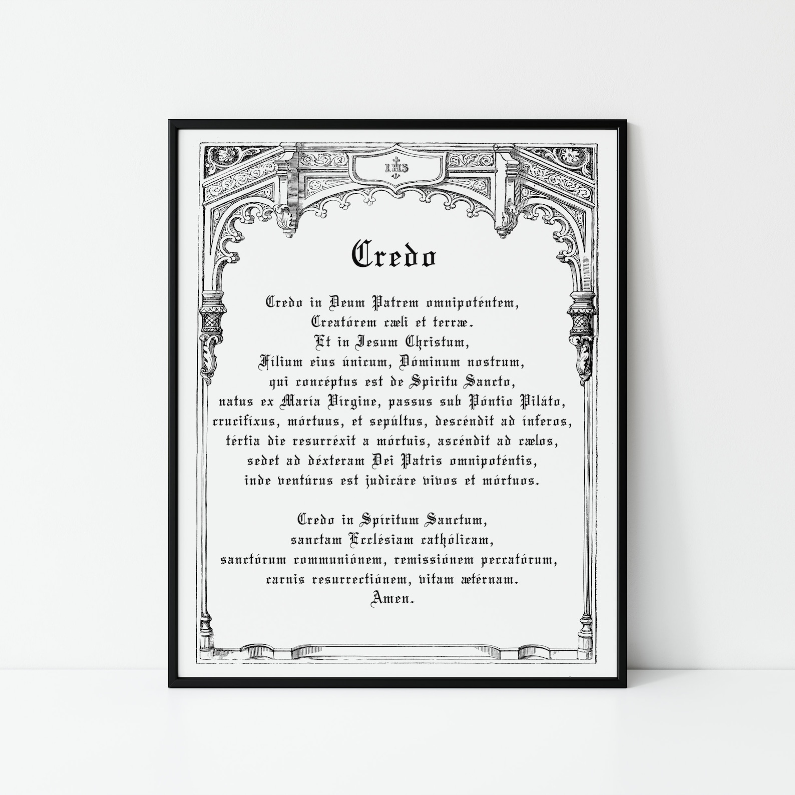 Credo Traditional Catholic Printable Prayer - Latin Mass Catholic ...