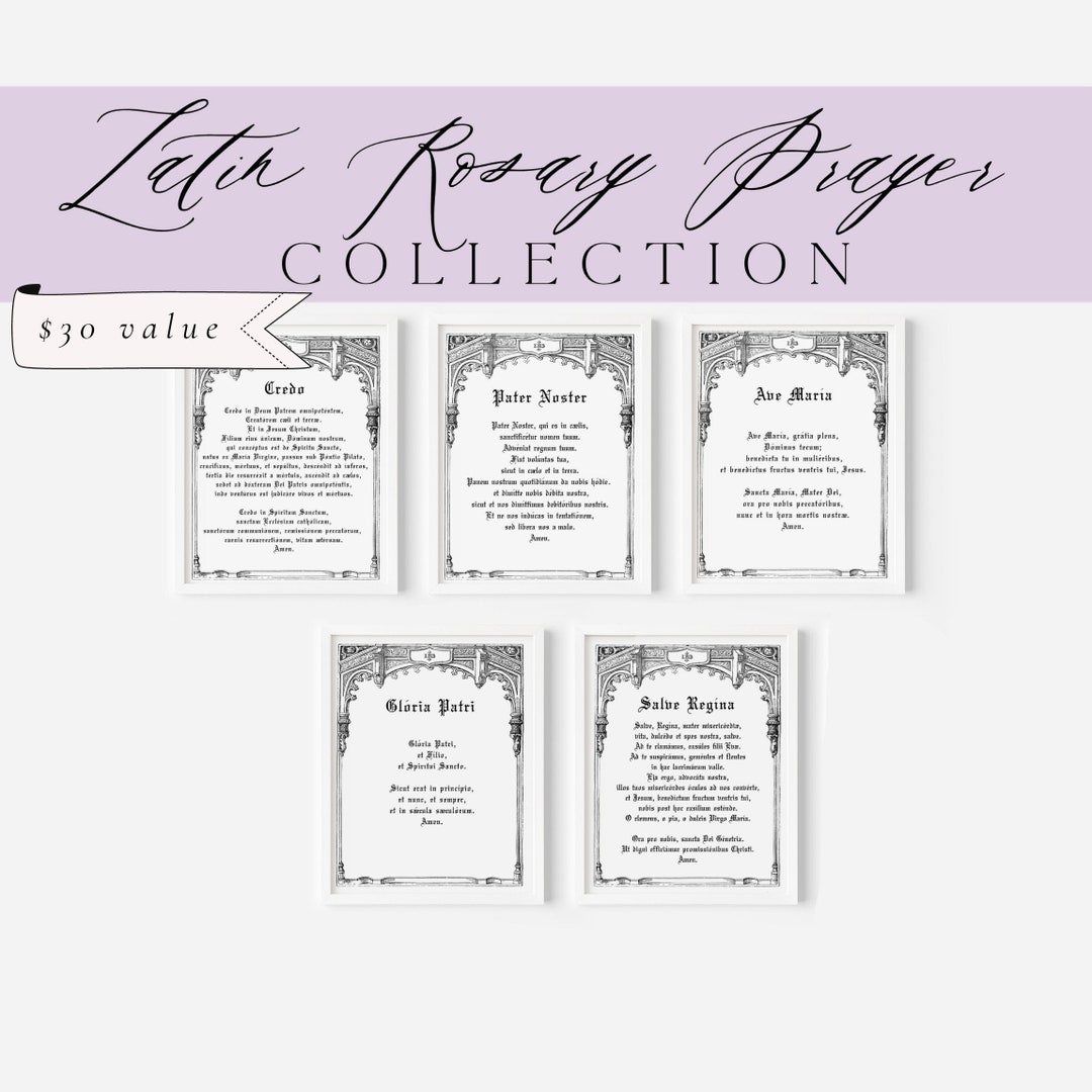 Catholic Latin Rosary Printable Prayer Collection - Apostle's Creed ...