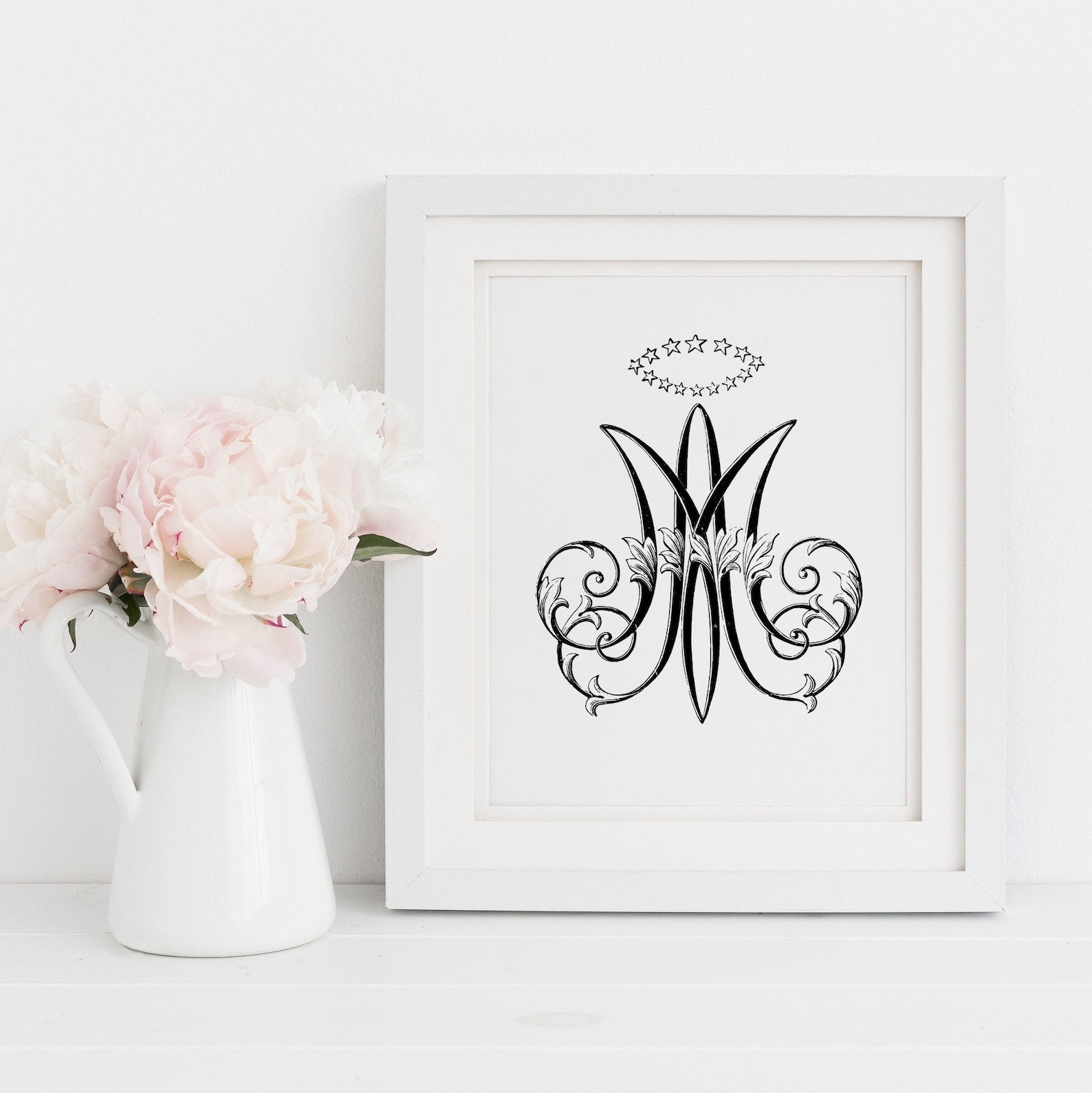 Auspice Maria Printable Wall Art - Traditional Catholic Marian Devotion ...