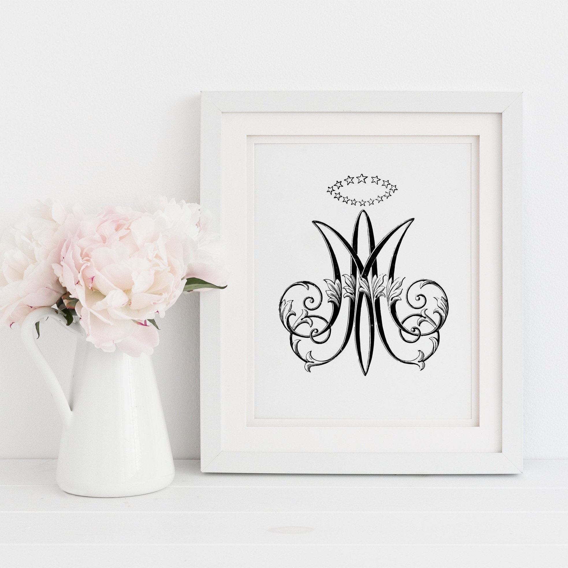 Auspice Maria Printable Wall Art - Traditional Catholic Marian Devotion ...