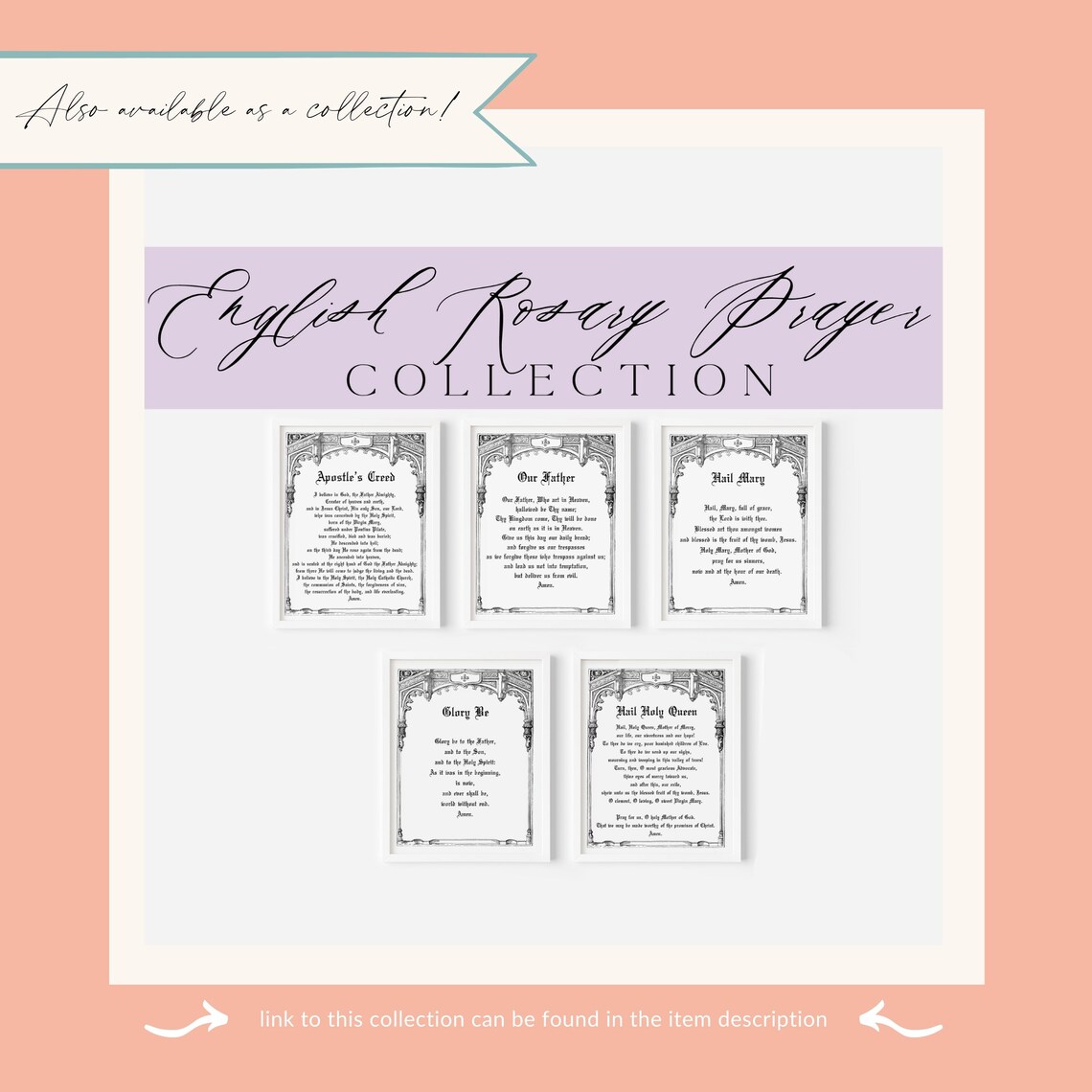 Apostle's Creed Catholic Printable Prayer - Catholic Rosary Prayers ...